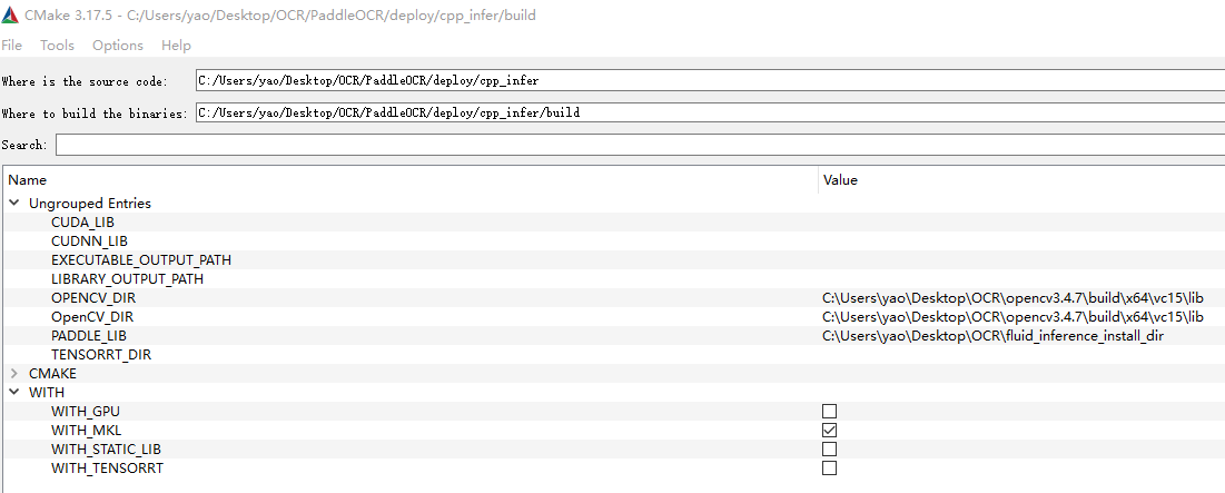 Windows 下 PaddleOCR C++推理部署 cmake vs2017_paddleocr 换行问题-CSDN博客