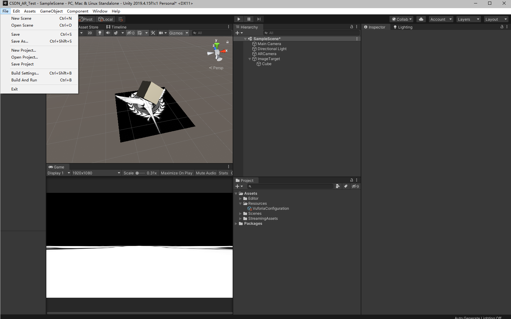 Unity Vuforia AR生成详细教程-CSDN博客