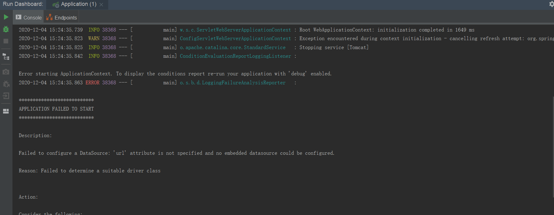 Springboot配置文件applicationproperties变灰，程序运行报错error Starting Applicationcontext To Display The 