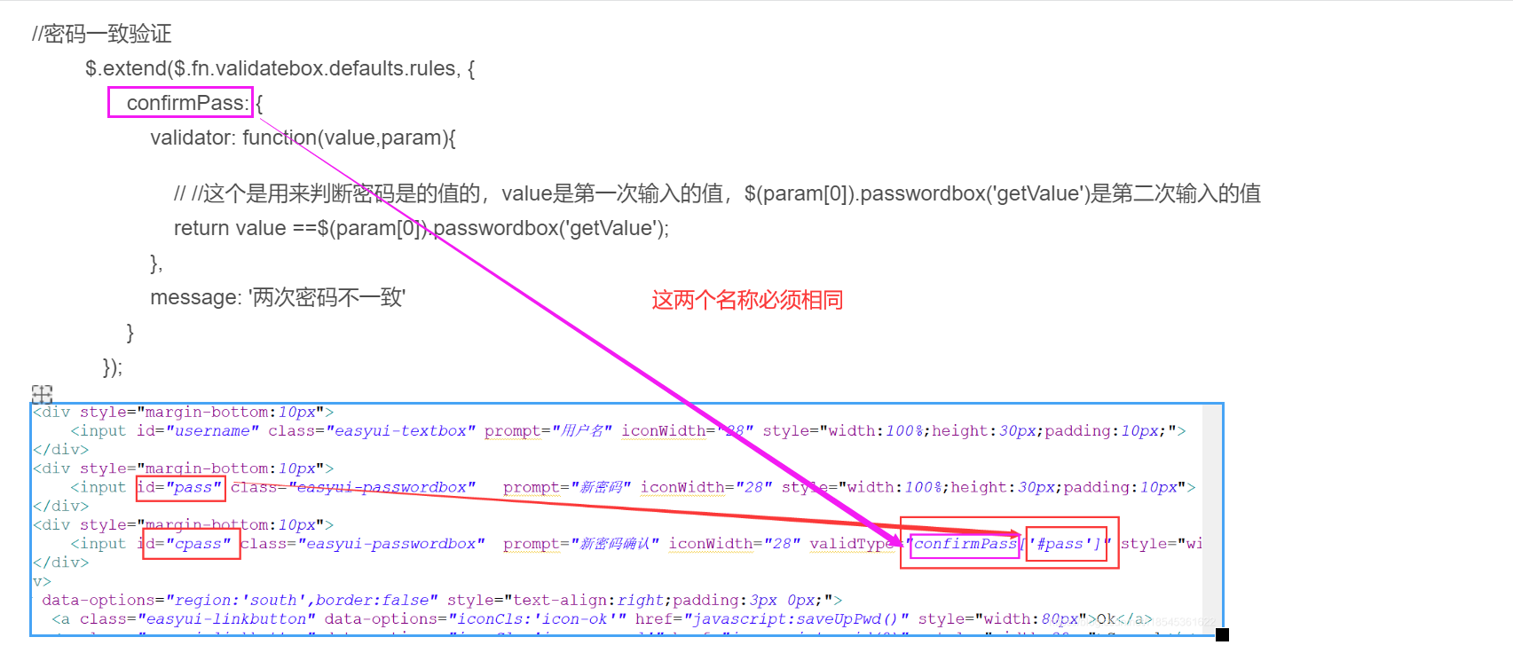 easyui验证两次输入密码是否相等问题_easyui什么函数可以校验值是否相等-CSDN博客