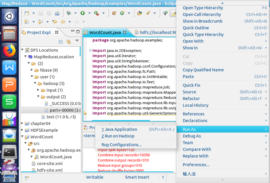 基于Ubuntu Kylin系统在Hadoop的环境下调用MapReduce对单词WordCount计数_ubuntuhadoop下的mapreduce运行-CSDN博客