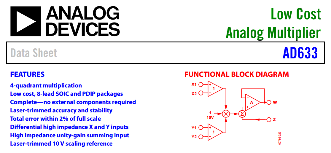 AD633低成本模拟乘法器-CSDN博客