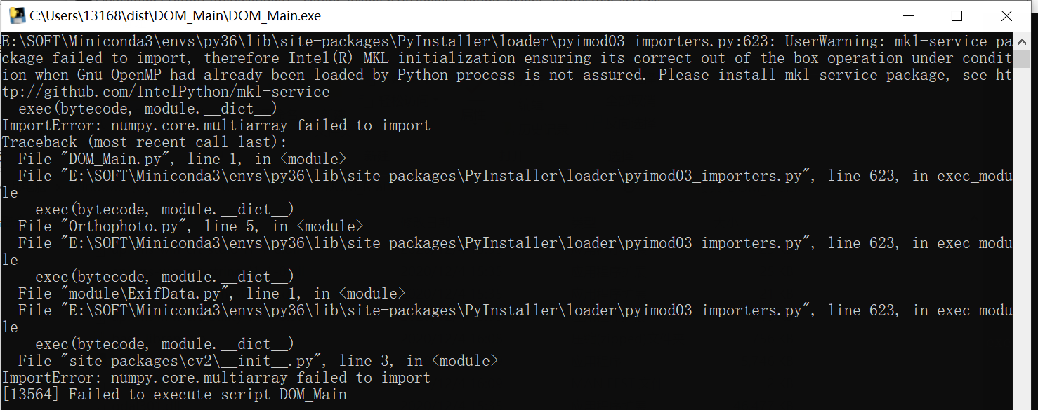 python+conda Pyinstaller打包exe后无法运行，闪退，运行后没有错误消息？_conda环境生成exe,在其他电脑无法运行-CSDN博客