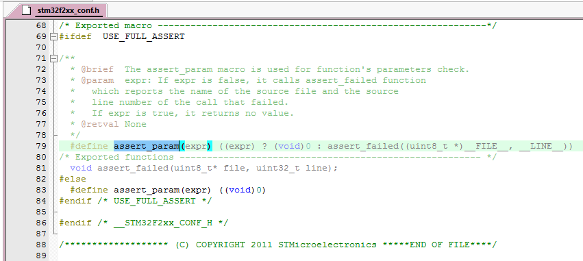 Error: L6218E: Undefined symbol assert_param (referred from misc.o)._undefined symbol main ...