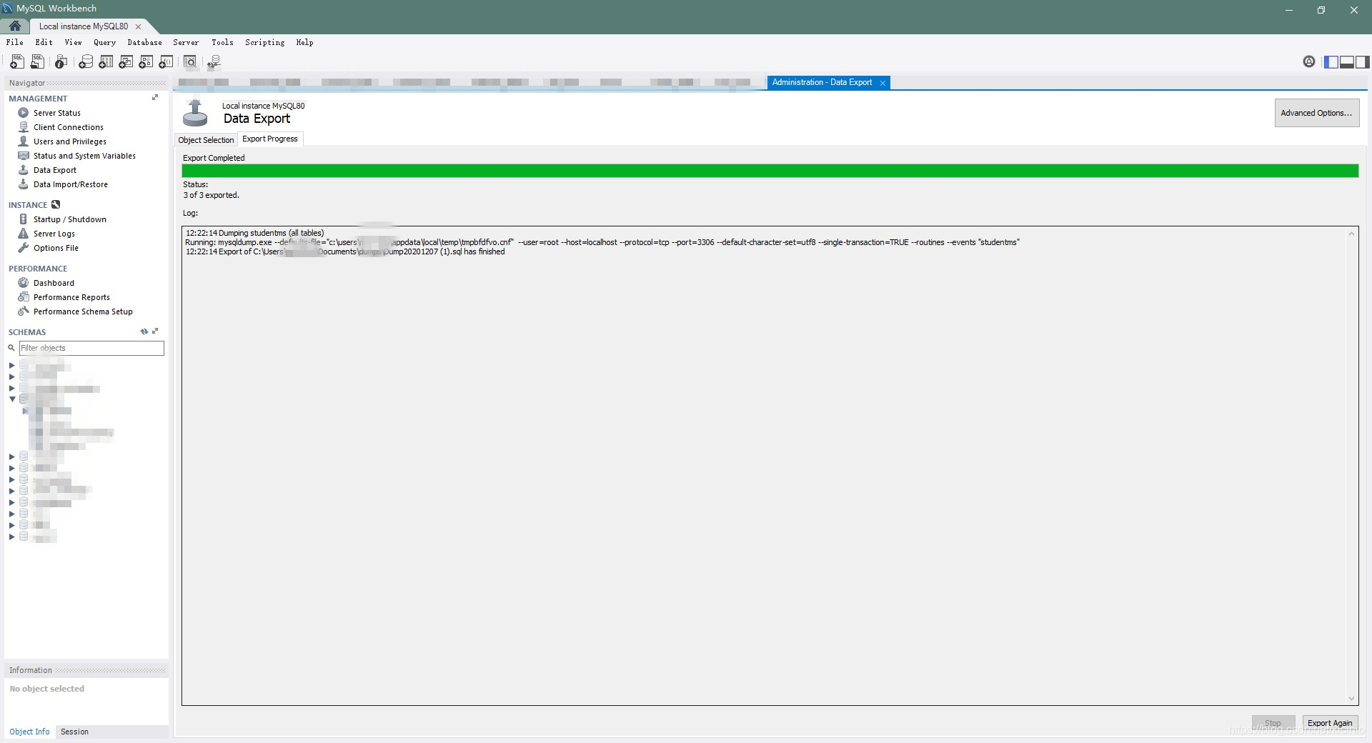 使用mysql Workbench 如何导出数据库(包括数据)workbeach导出sql库触发器会跟着被导出吗 Csdn博客