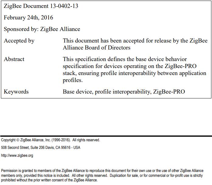 Zigbee3.0 Base Device Behavior Specification中文翻译_zigbee 3.0 规范中文译本-CSDN博客