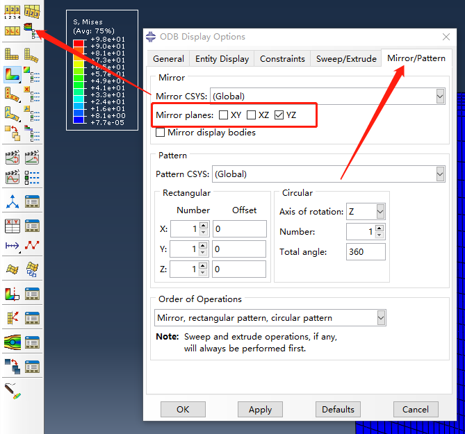 ABAQUS 对称模型，后处理的“镜像”_abaqus镜像-CSDN博客
