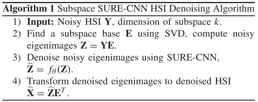 论文笔记29：Hyperspectral Image Denoising Using SURE-Based Unsupervised Convolutional Neural Networks ...