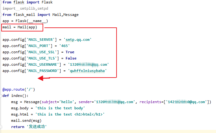 flask mail ConnectionRefusedError: [WinError 10061] Unable to connect because the target ...