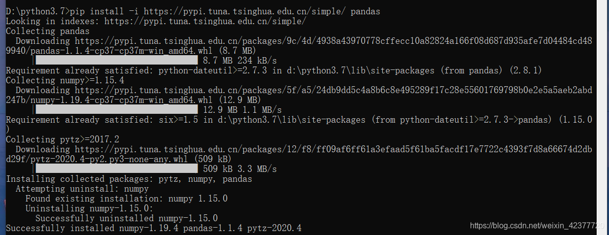 使用pip来安装numpy、matplotlib、pandas、pygame、djangopip Install Pandas Numpy Matplotlib Mlxtend Csdn博客