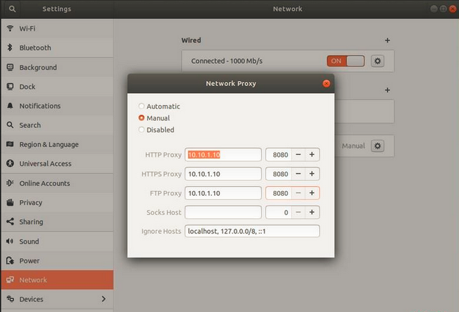 【ubuntu】系统代理的设置_ubuntu network proxy-CSDN博客