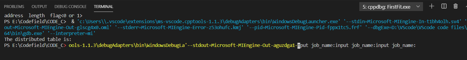 【VScode报错】＞ ools-1.1.3\debugAdapters\bin\WindowsDebugLa‘--stdout=Microsoft-MIEngine-Out-aguzdga1 ...