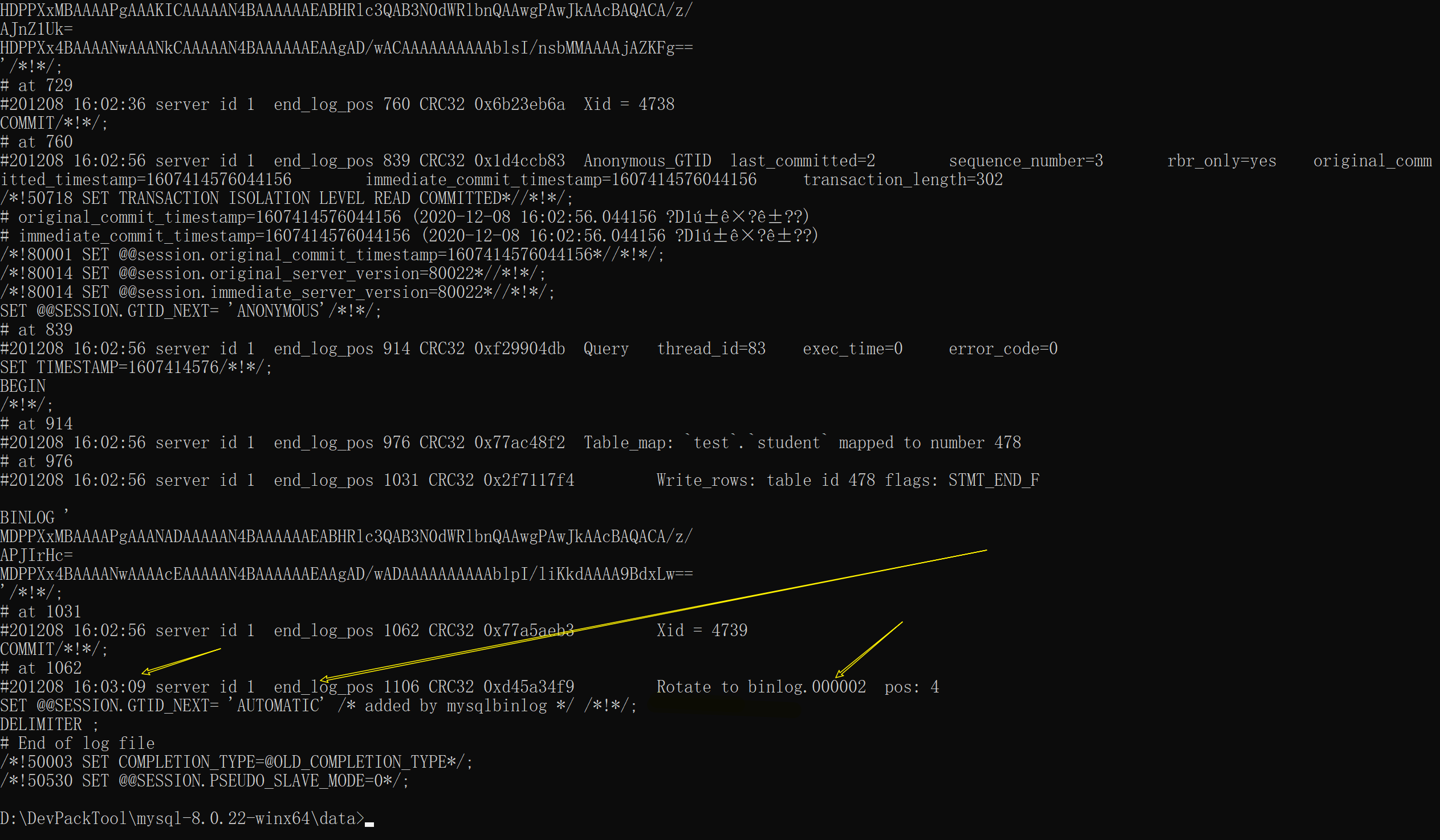 数据库系列—MySQL 的二进制日志恢复数据库数据_show master logs-CSDN博客