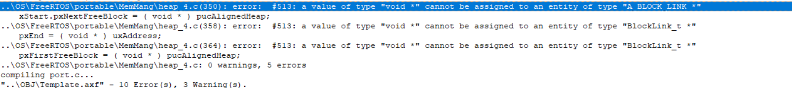 Keil C++环境 移植第三方库[FreeRTOS USB库] 出现类型错误问题解决_error: #513: a value of type "void" cannot be assi ...