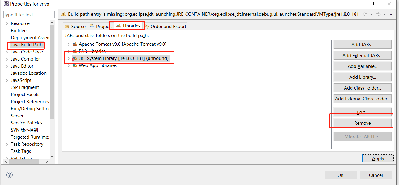 Unbound classpath container: ‘JRE System Library’已解决_unbound classpath container jre system ...
