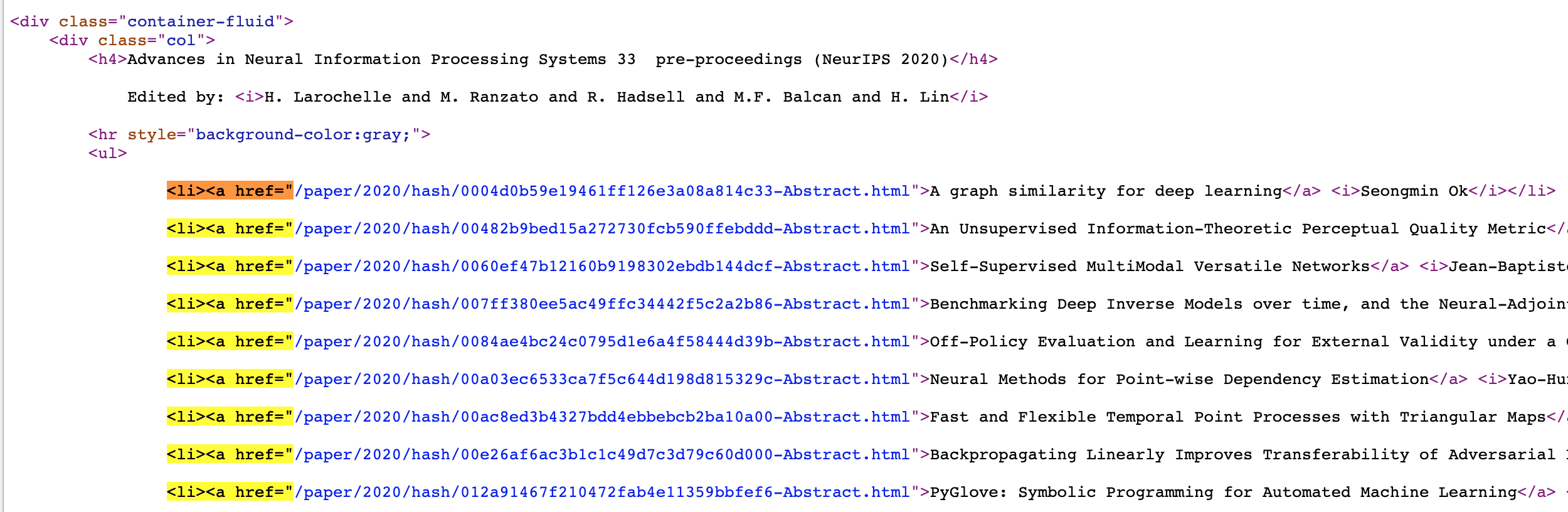 【python爬虫实战】爬取NeurIPS 2020文章列表_爬取neurips2022文章列表-CSDN博客