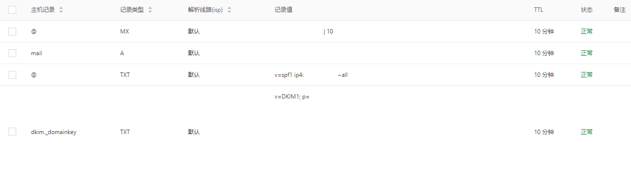 iRedmail设置DNS：A记录，MX记录，SPF与DKIM的记录_iredmail dkim-CSDN博客
