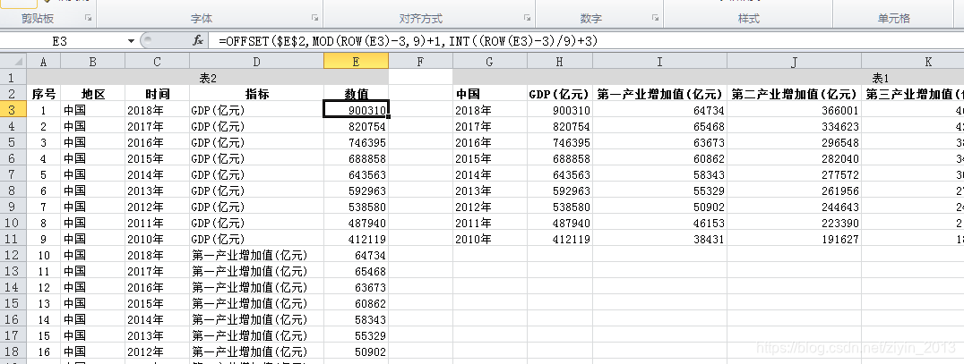 Excel函数——offset函数将多列合并成一列offset函数引用一列 Csdn博客