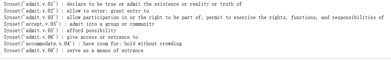 使用wordnet找出同义词，并给出对应释义_wordnet同义词-CSDN博客