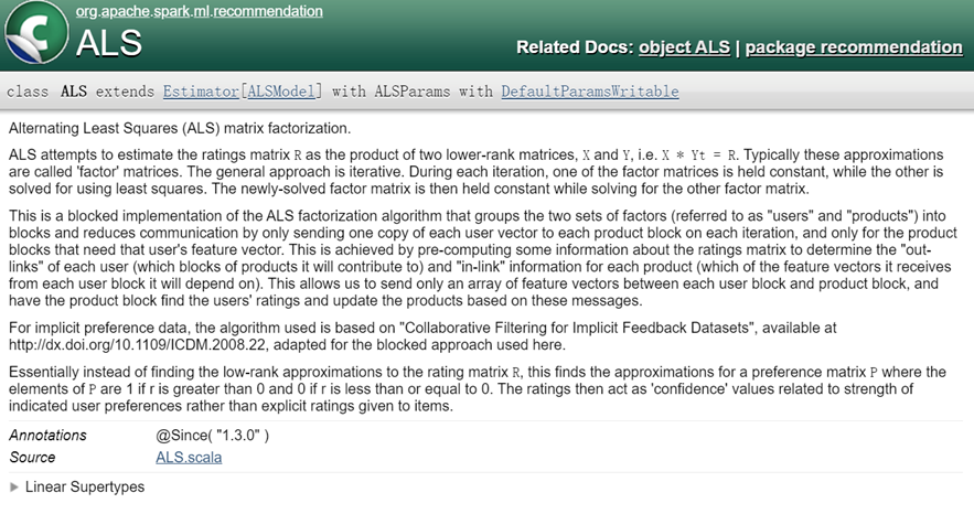 Spark--ALS推荐算法_spark als-CSDN博客