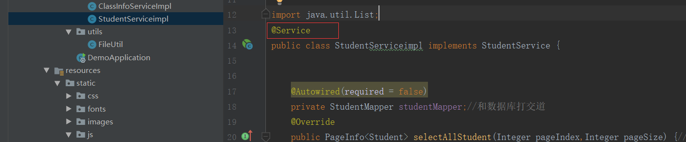 Error creating bean with name ‘studentController‘: Unsatisfied dependency expressed through ...