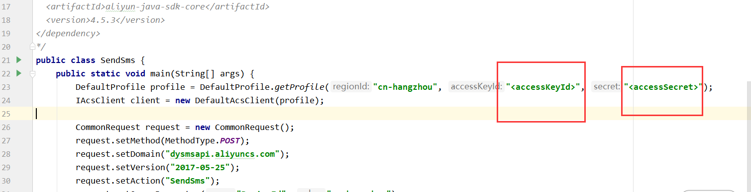 阿里云详细发送短信_com.aliyuncs.exceptions.clientexception: invalidac-CSDN博客