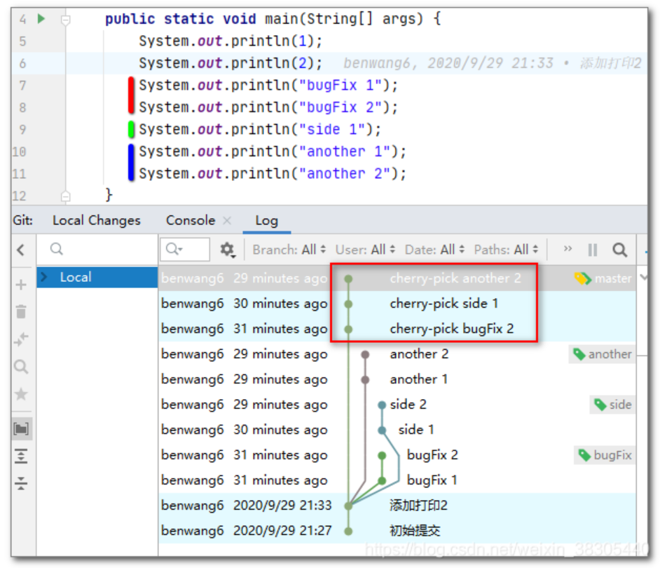 IDEA Git操作（三）使用 cherry-pick、交互式 rebase 自由修改提交树_idae如何cherrypick-CSDN博客