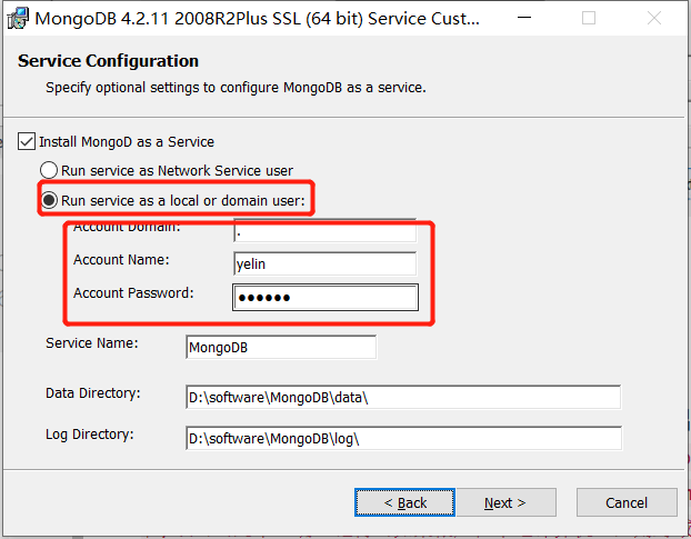 mongodb-windows环境下安装配置_the domain,user name and-CSDN博客