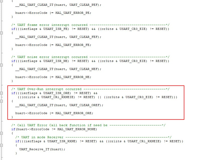 STM32（GD32）串口通信ORE（overrun error）导致死机-CSDN博客