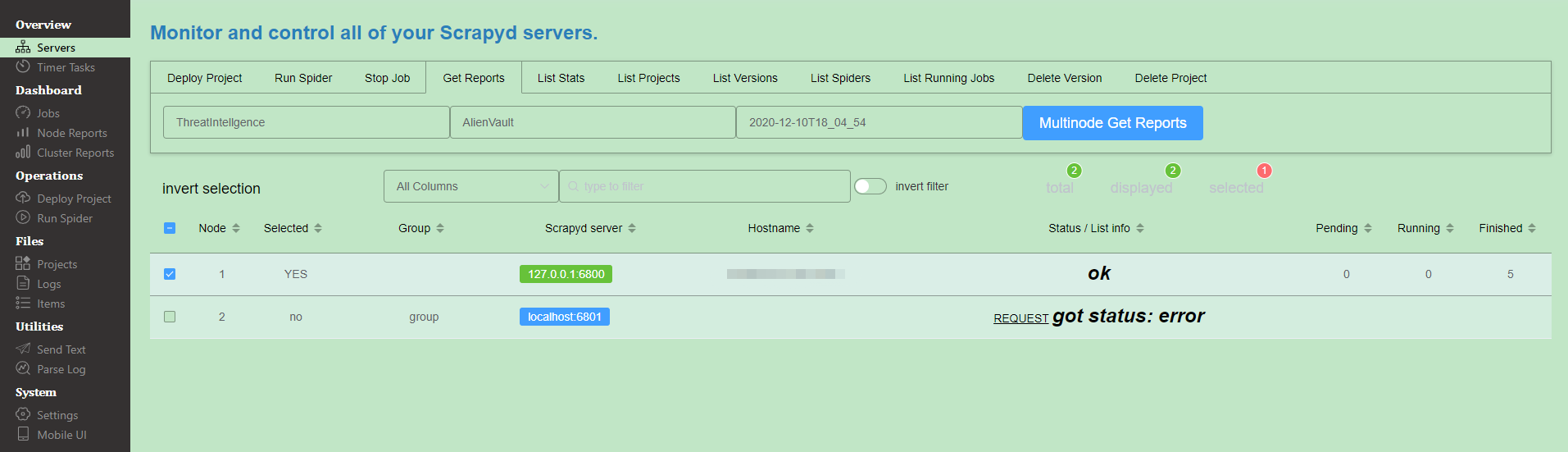 Scrapy爬虫程序监控平台构建（二）：Scrapydweb-CSDN博客