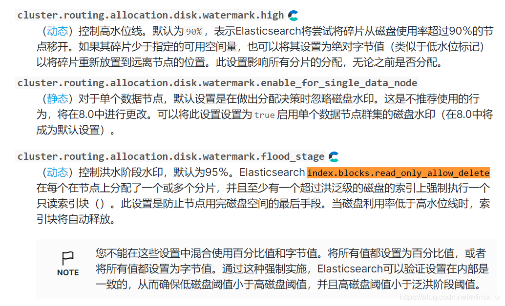 Elasticsearch磁盘达到阈值异常,写不进去数据 Csdn博客