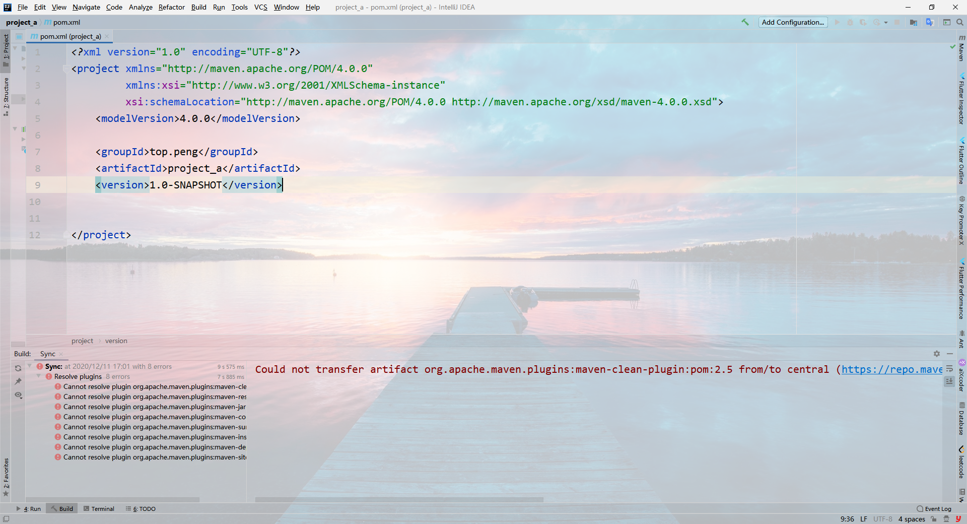 第一次创建Maven项目报错:Could not transfer artifact org.apache.maven.plugins:maven-clean-plugin:pom:2.5 ...