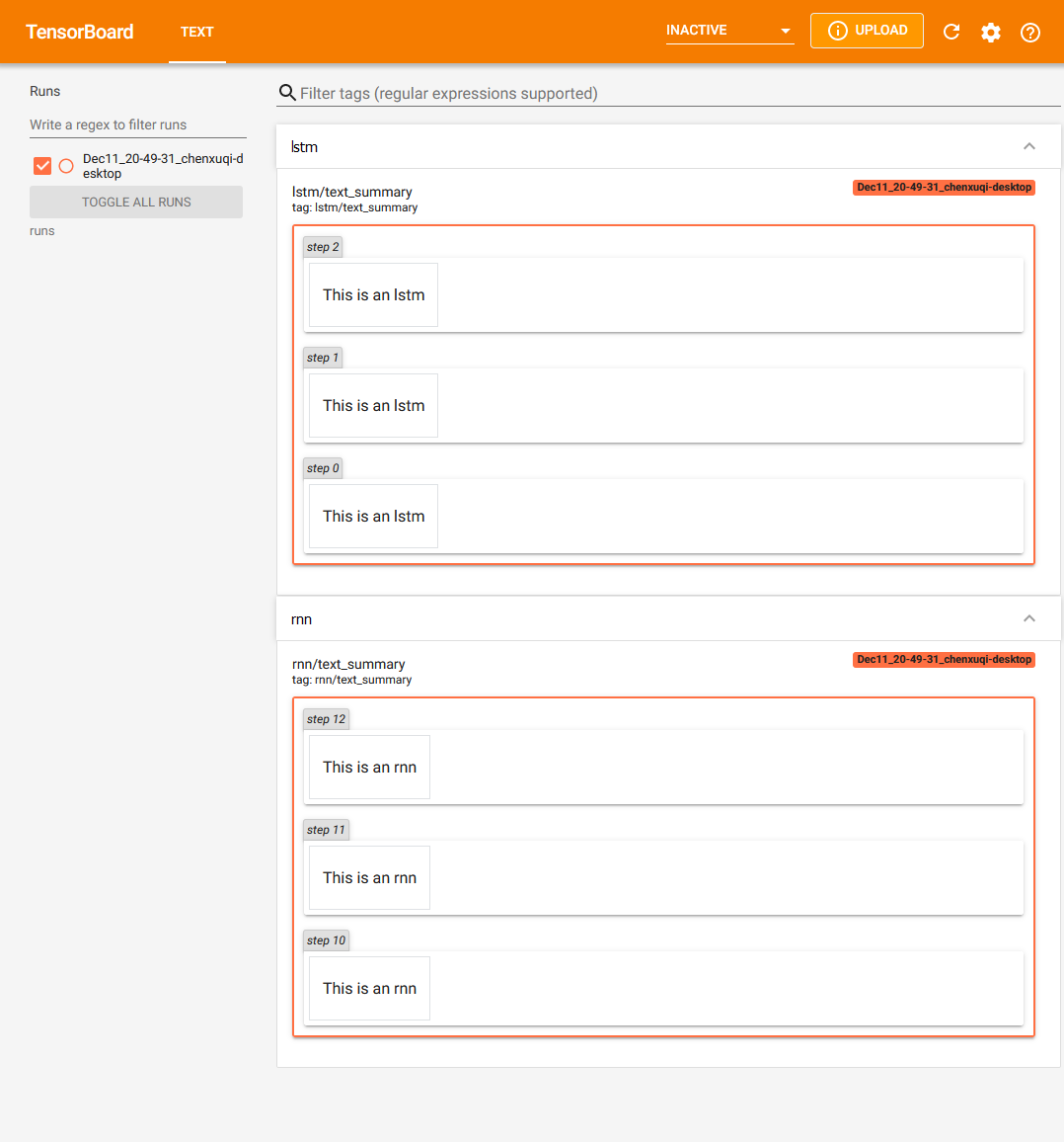 Pytorch中使用tensorboard学习笔记(8) 添加文本字符串add_text_torch 导入字符-CSDN博客