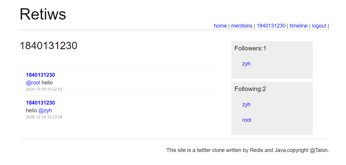 springboot+redis实现简易微博项目（适合初学者）_利用springboot框架完成一个微博___Talon__的博客-CSDN博客
