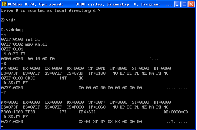 Dos汇编练习(5)——debug指令篇_汇编语言g命令-CSDN博客