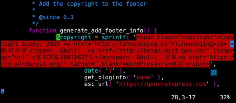 强制修改/移除 WordPress 主题底部版权标识_wordpress版权声明不能修改-CSDN博客