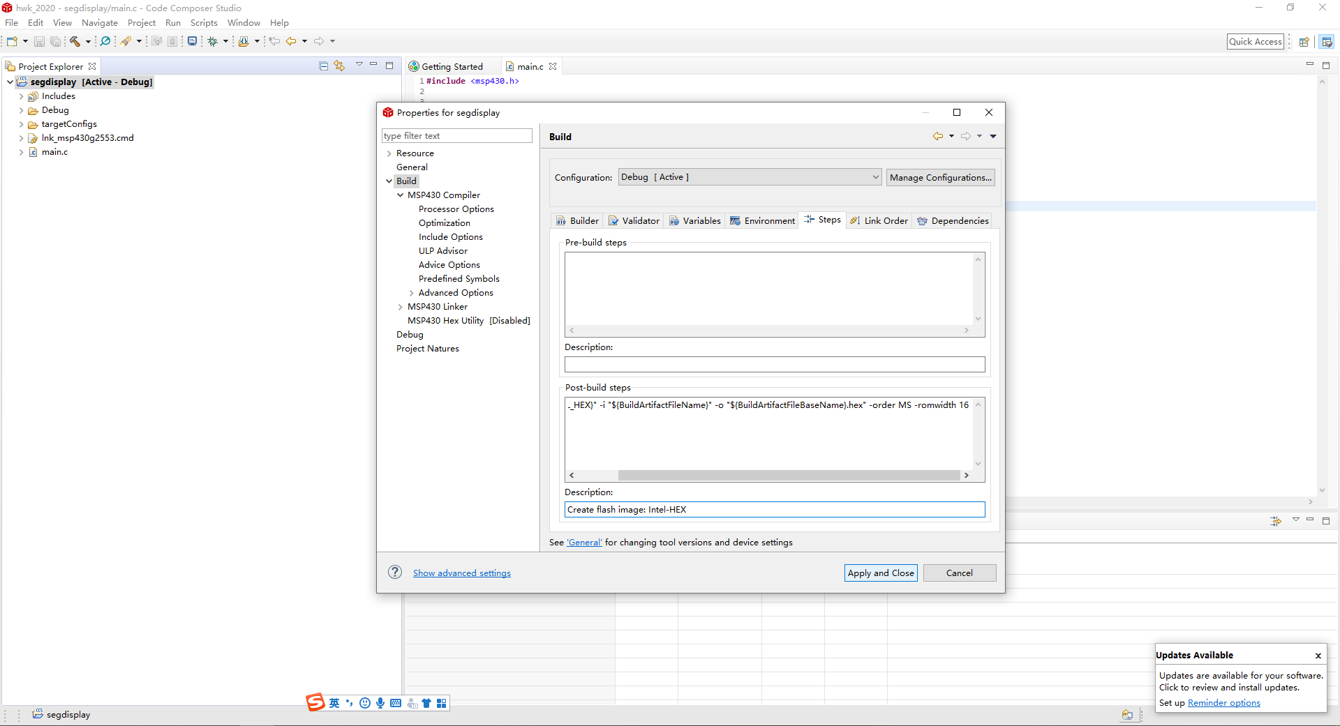 CCS和proteus联动仿真msp430控制四位数码管显示数字_fet-pro430和ccs怎么用-CSDN博客