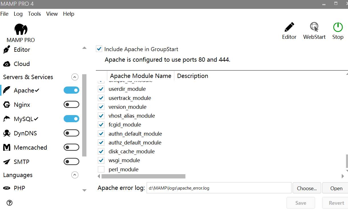 MAMP(win) Apache启动失败__句柄无效。 : master_main: create child process failed. Exiting._apache2 failed ...