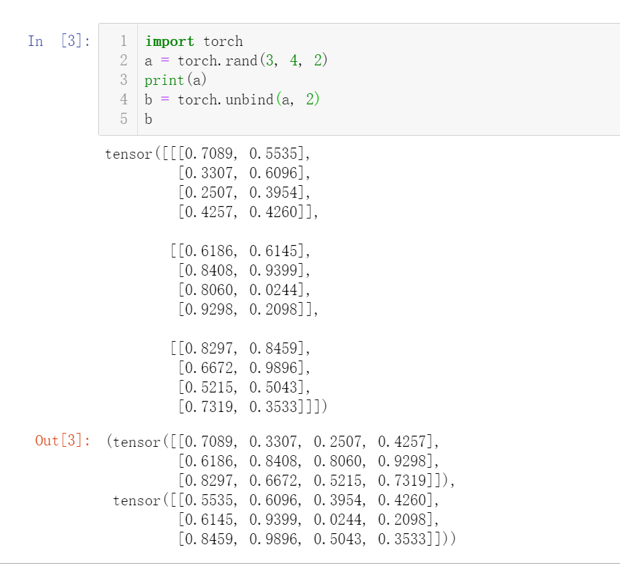 pytorch每日一学46(torch.unbind())返回给定维度所有切片的元组_pytorch unbind-CSDN博客