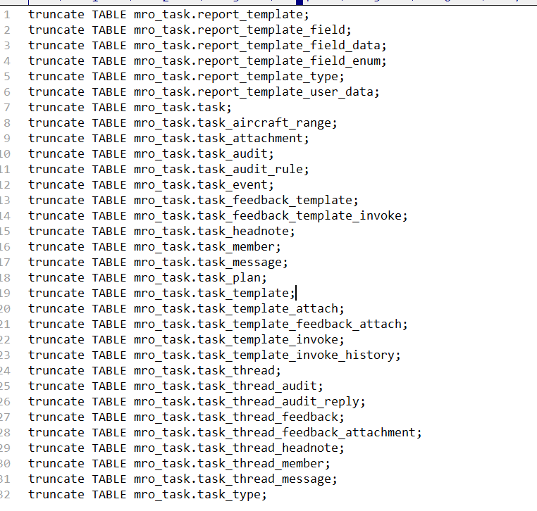 MySQL 用 truncate 命令快速清空一个数据库中的所有表_truncate table 所有的表-CSDN博客