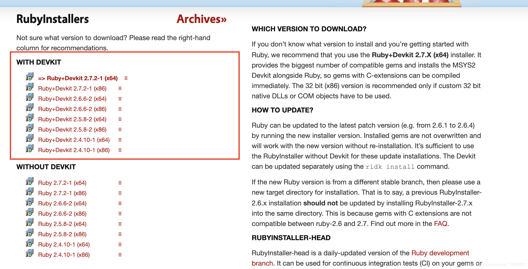 Ruby 开发环境搭建ruby Use Csdn博客