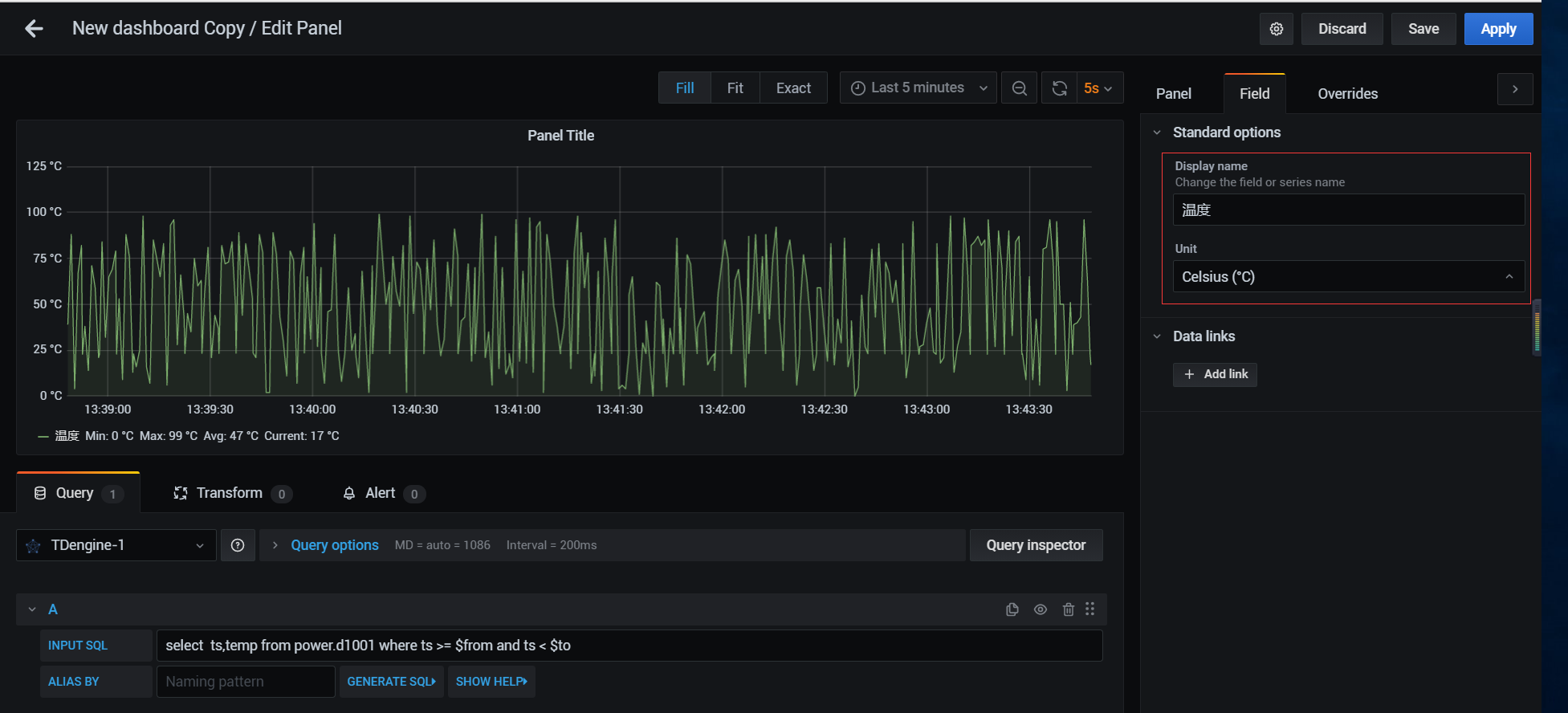 grafana+TDengine实现物联网采集数据图表显示_grafana tdengine-CSDN博客