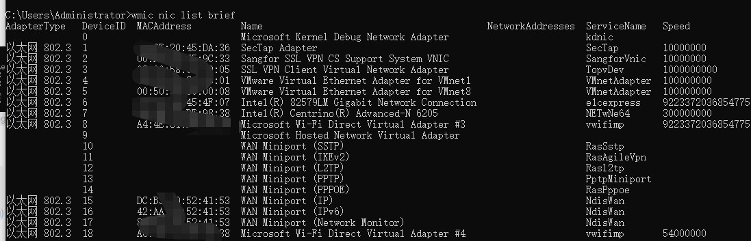 windows硬件信息查询命令概览_wmic diskdrive list brief-CSDN博客