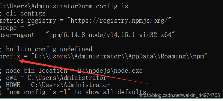 修改NPM全局模式的默认安装路径_npm config set prefix-CSDN博客