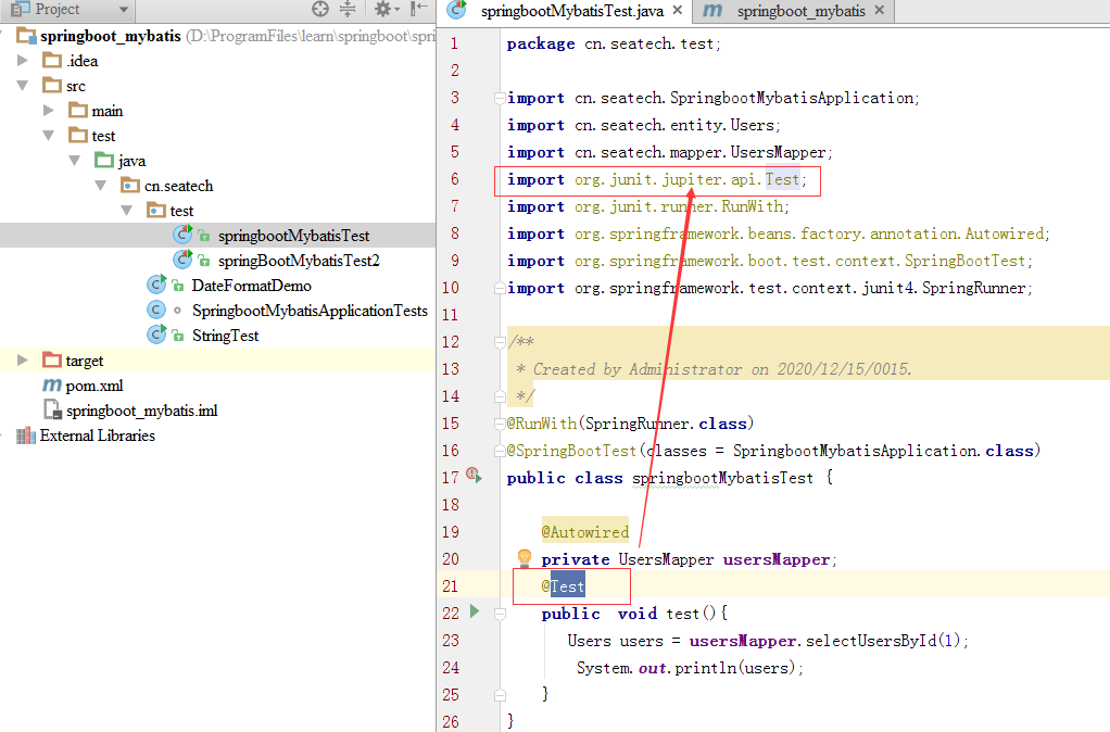 记录下在使用springboot时, 无法导入@RunWith注解的问题_runwith pom-CSDN博客