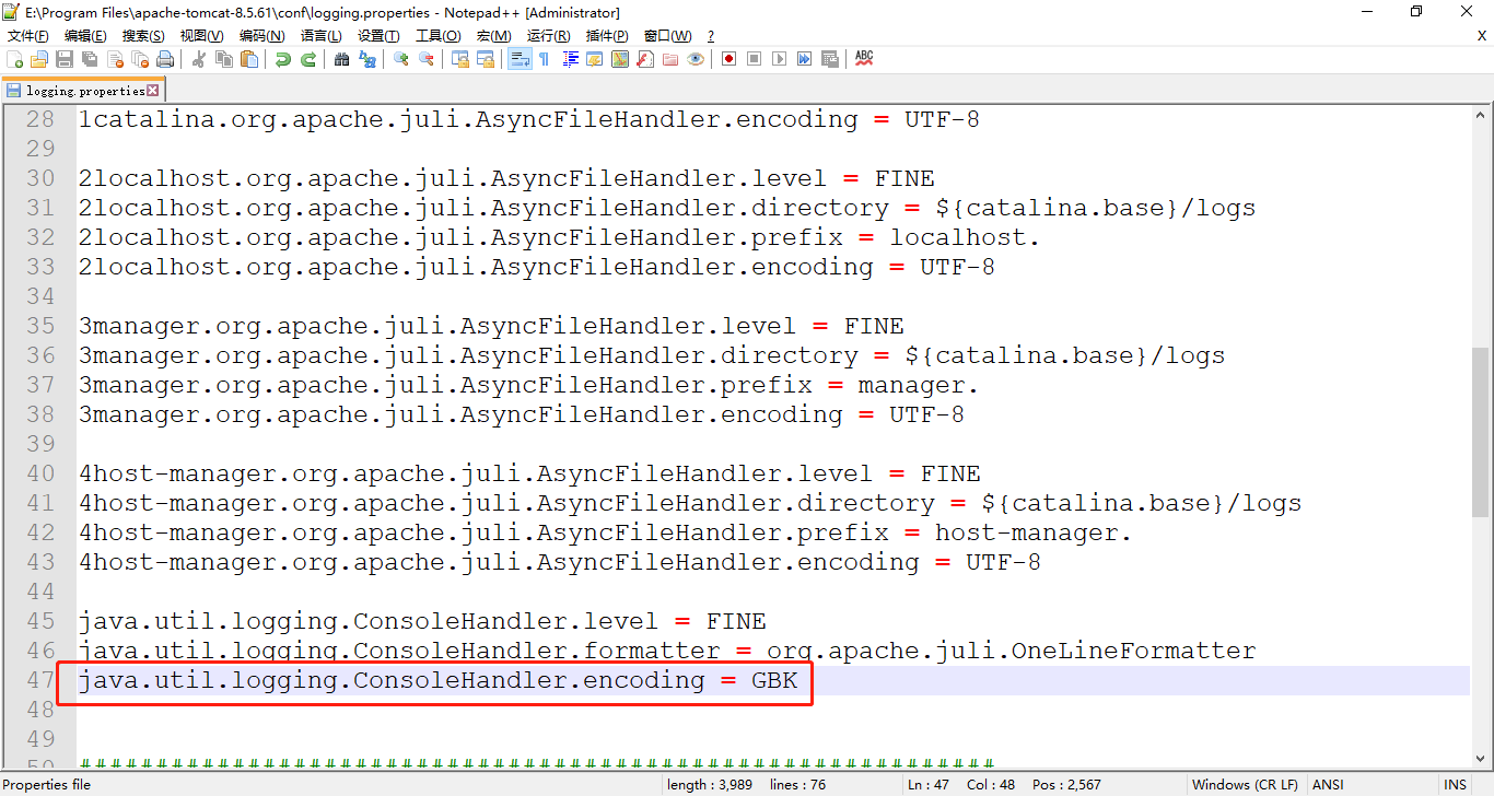 Tomcat8.5.61 HTML, plugin, console garbled solution solution - Programmer Sought