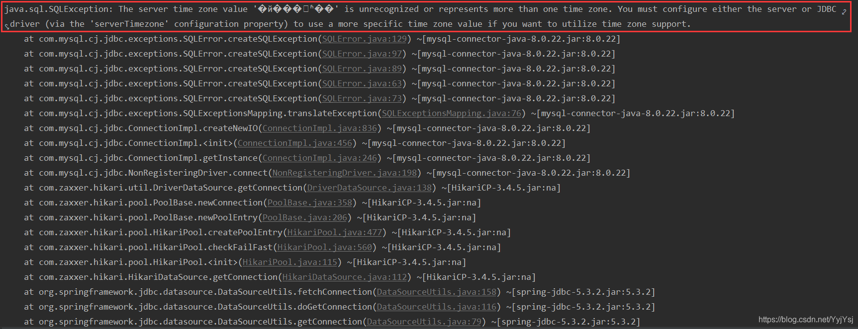 Idea报错:javasqlsqlexception The Server Time Zone Value ‘ й ʱ ‘ Is Unrecognized Or Represents
