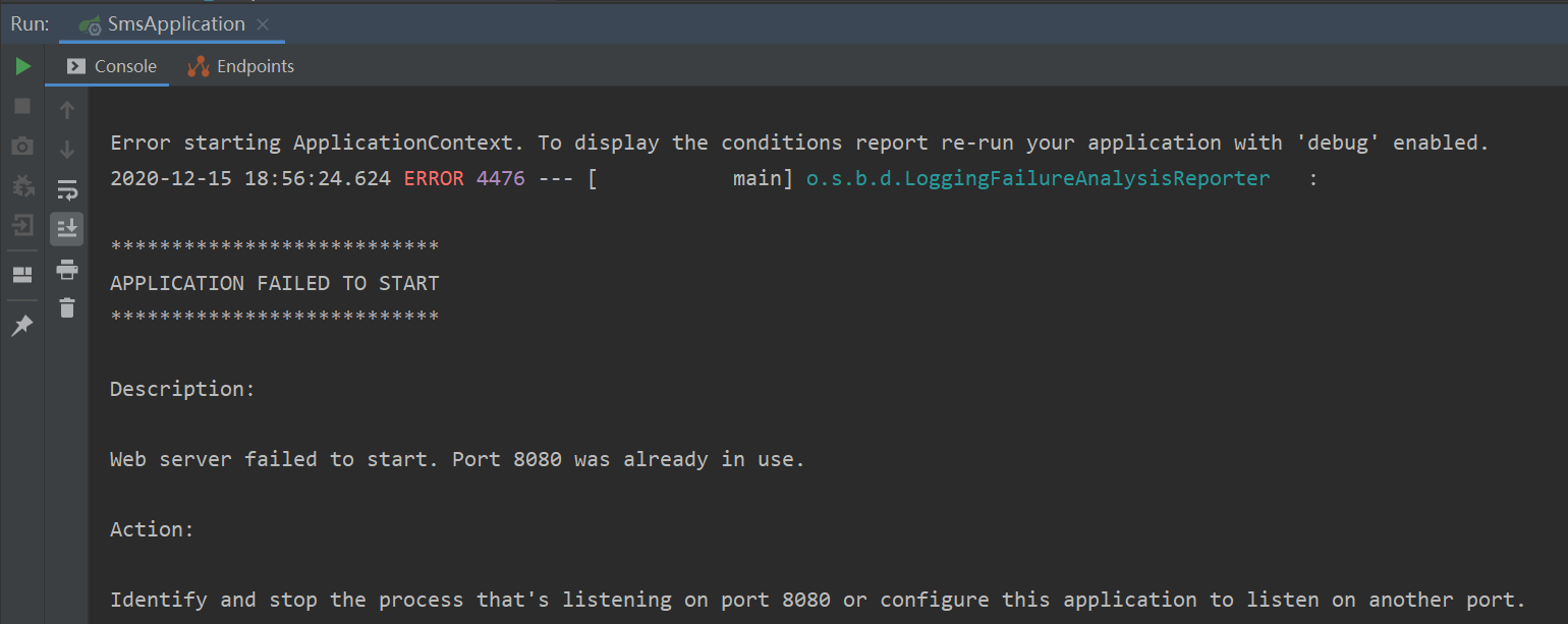 Web server failed to start. Port 8080 was already in use (Solution method for Springboot project ...