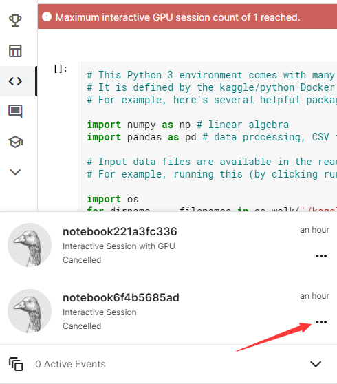 Maximum interactive GPU session count of 1 reached. 问题之解决方法_gpu session ...