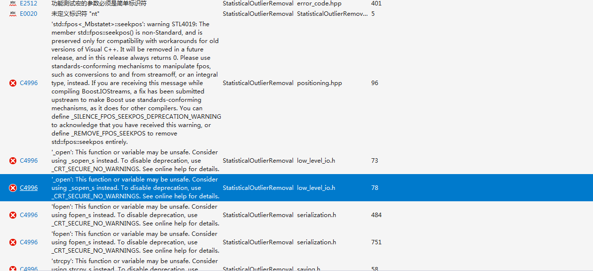 C4996 ‘std::fpos＜_Mbstatet＞::seekpos‘: warning STL4019:_std::fpos ::seekpos错误-CSDN博客